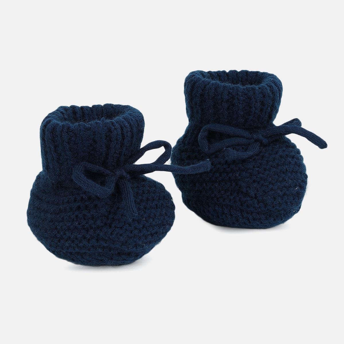 Boys Knitted Booties - Navy Blue – MiniKlub.in