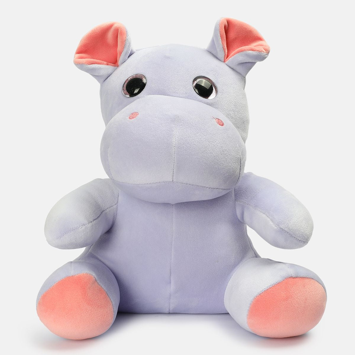 Fluffy Hippo Plush Doll – Cozy Purple Soft Toy – MiniKlub.in